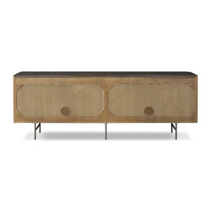 Four Hands Fletcher Media Console-Terra Brown Oak | Perigold