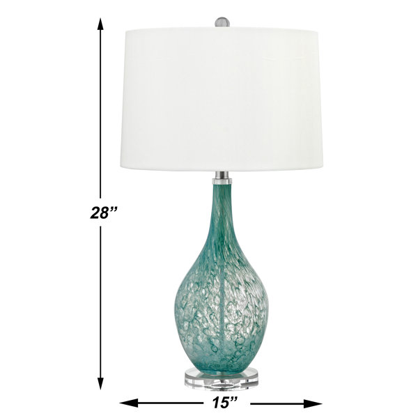 Medallion Lighting Pomezia 28" Aqua Table Lamp | Wayfair
