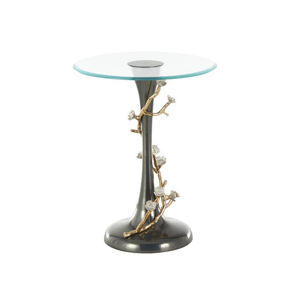 House of Hampton® Revell Glass Abstract End Table & Reviews | Wayfair