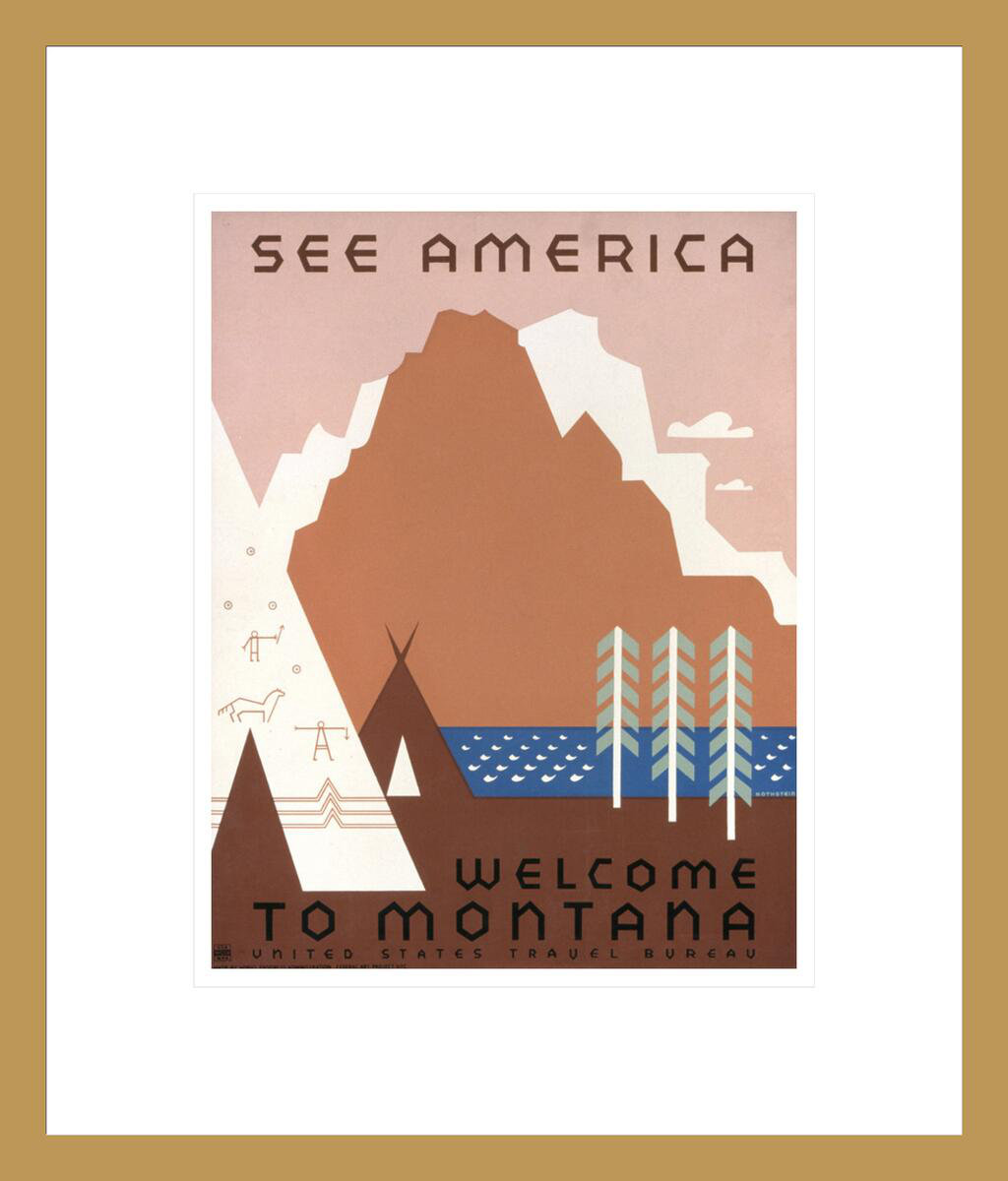 1000Museums See America Welcome to Montana poster by Jerome Henry ...