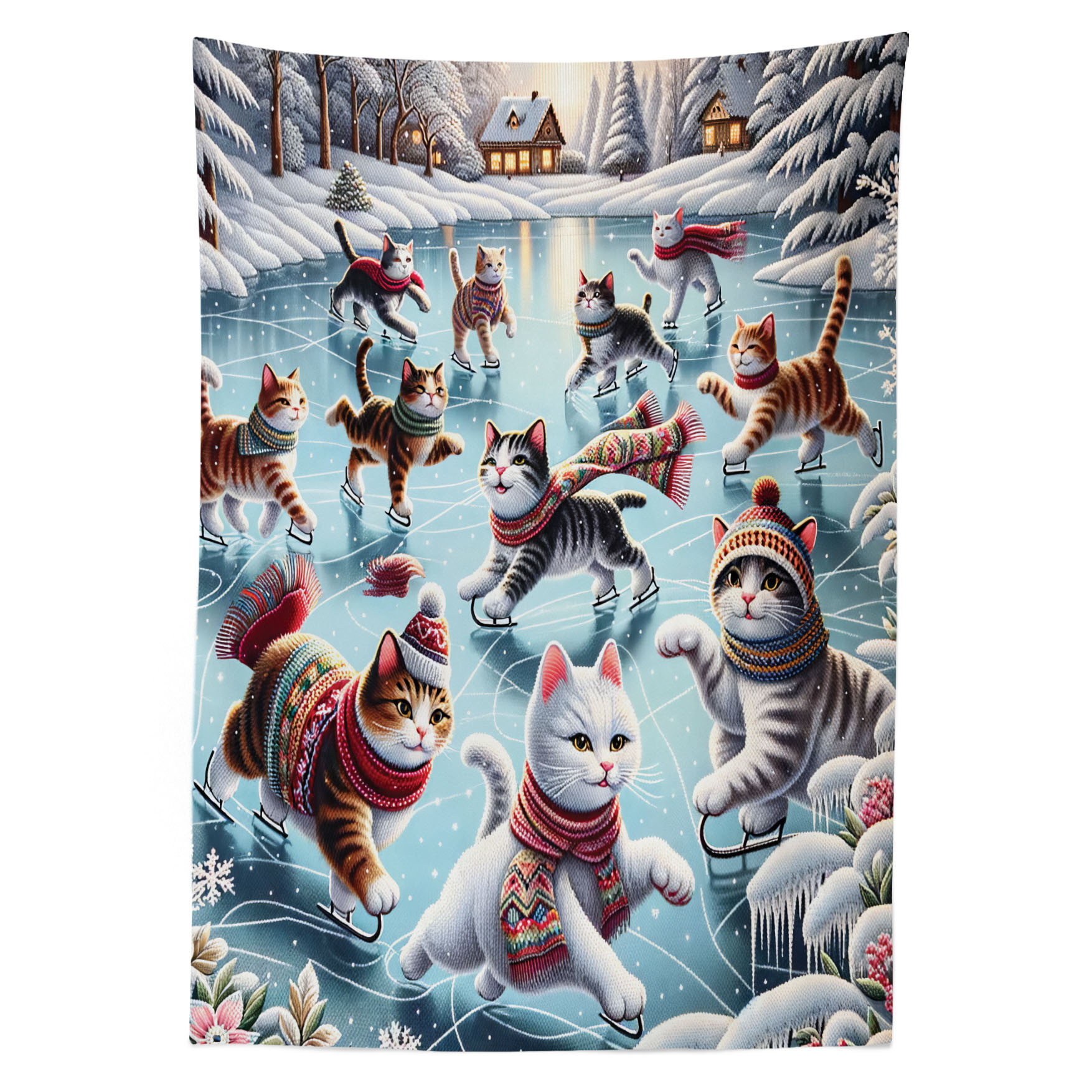 Bay Isle Home™ Anga Rectangle Cat Polyester Tablecloth | Wayfair
