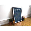 OurPoster.com 'Edmonton City Map' Graphic Art Print Poster in Amuse ...