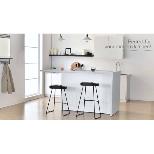 Wade Logan® Asharna 26.5'' Counter Stool with Metal Frame & Reviews ...