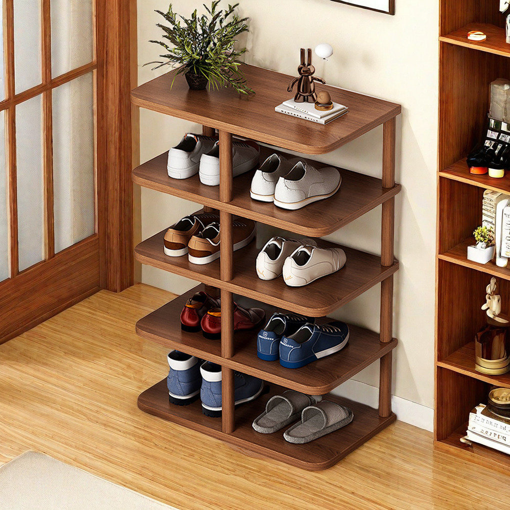 Rosem May Five Tier 10 Double Corner Shoe Rack | Wayfair