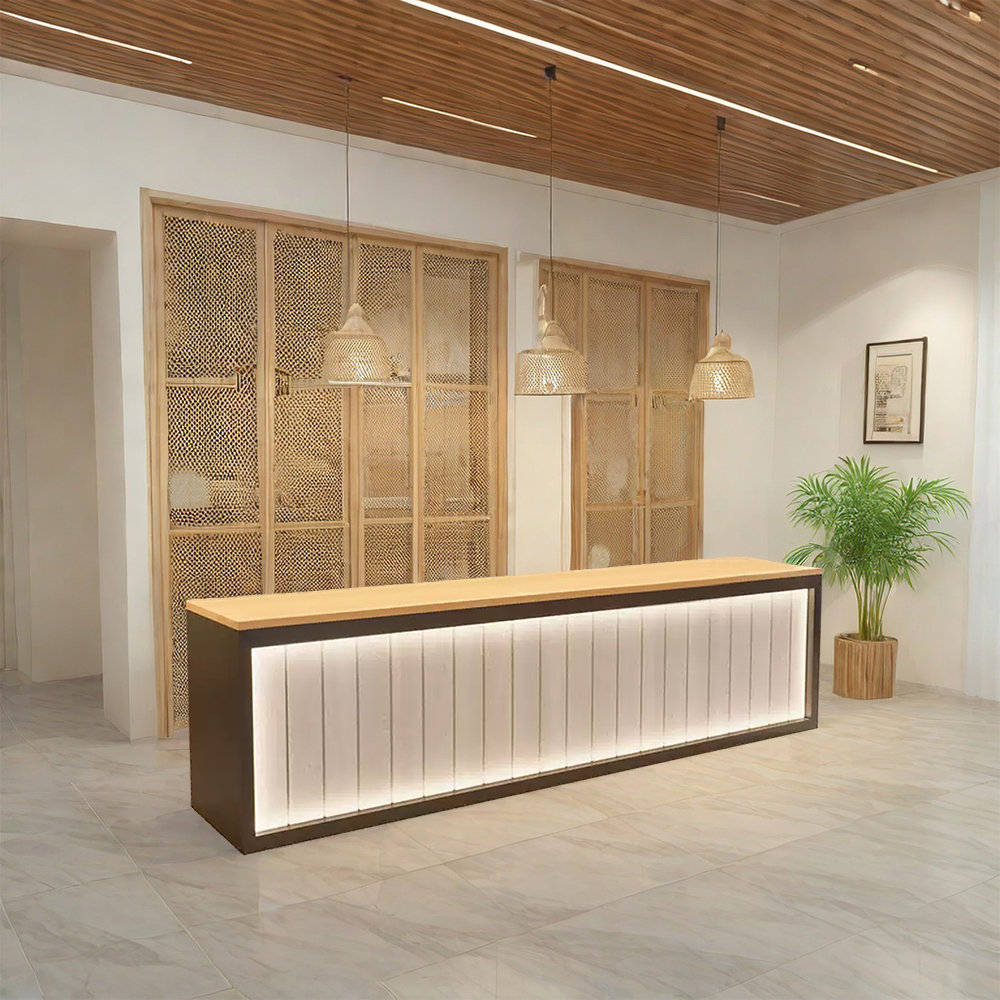 OX Art Reception Desk Rectangular Information Counter, Cashier Counter ...