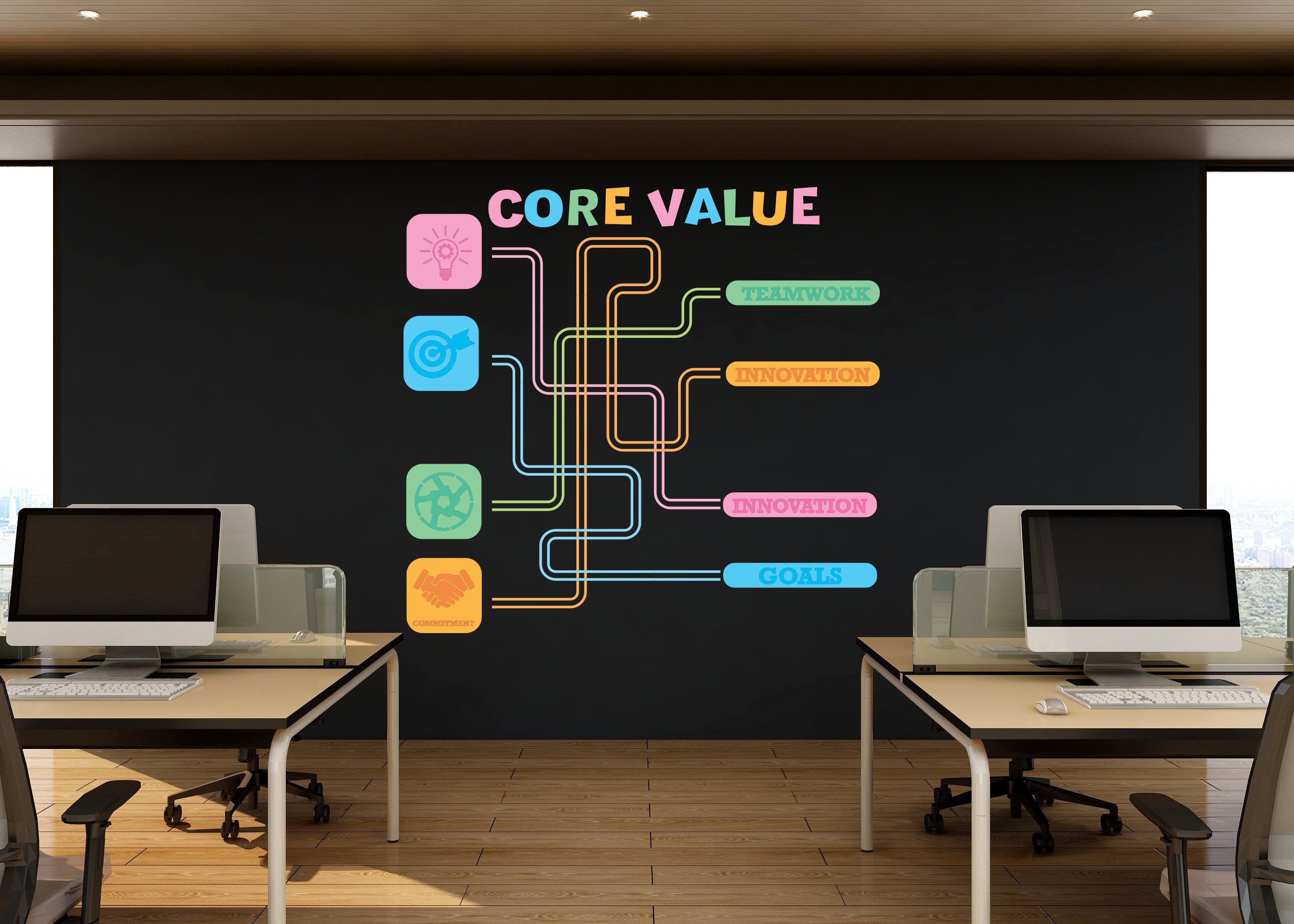 Trinx Core Value Wall Decal, Business Office Wall Decal | Wayfair