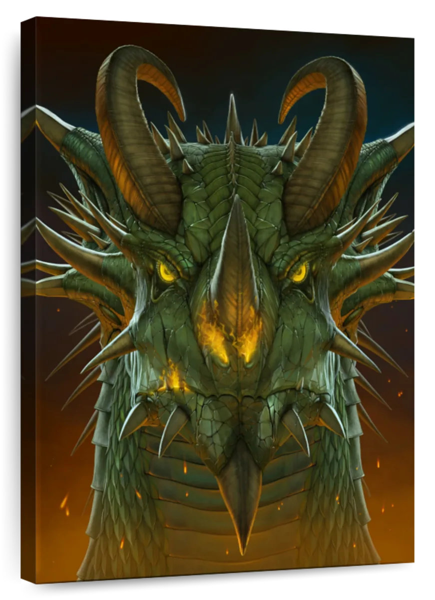 Ebern Designs Brampt Dragon Portrait | Wayfair