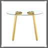 Ebern Designs Round 42 - Inch Transparent Tempered Glass Dining Table ...