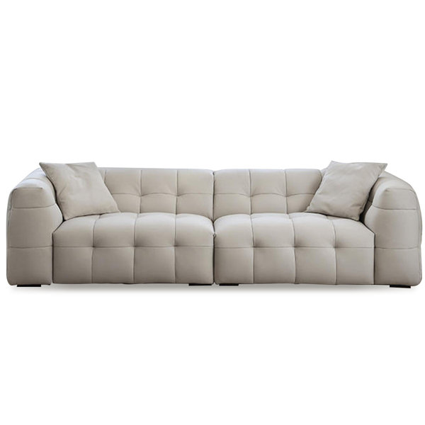 MABOLUS 106.3'' Faux Leather Sofa | Wayfair