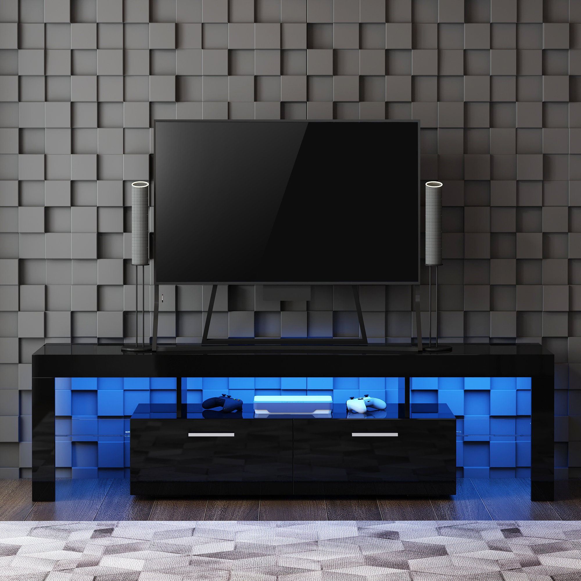 Wrought Studio™ Cardyn LED Tv Stands For Living Room, Media Console ...