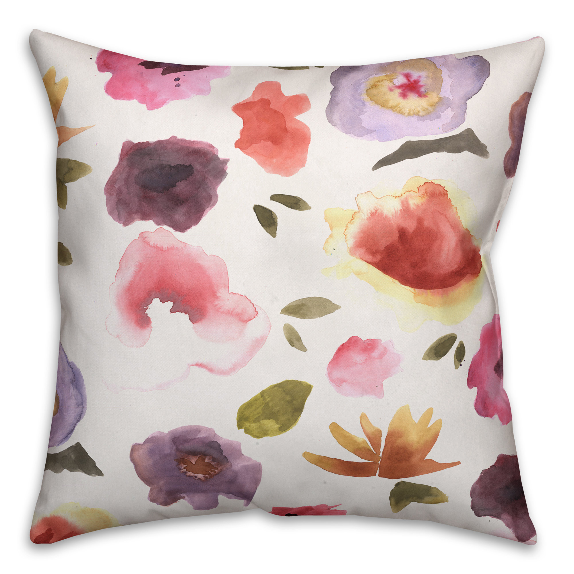 Designs Direct Creative Group Heirloom Poppies Throw Pillow | Wayfair