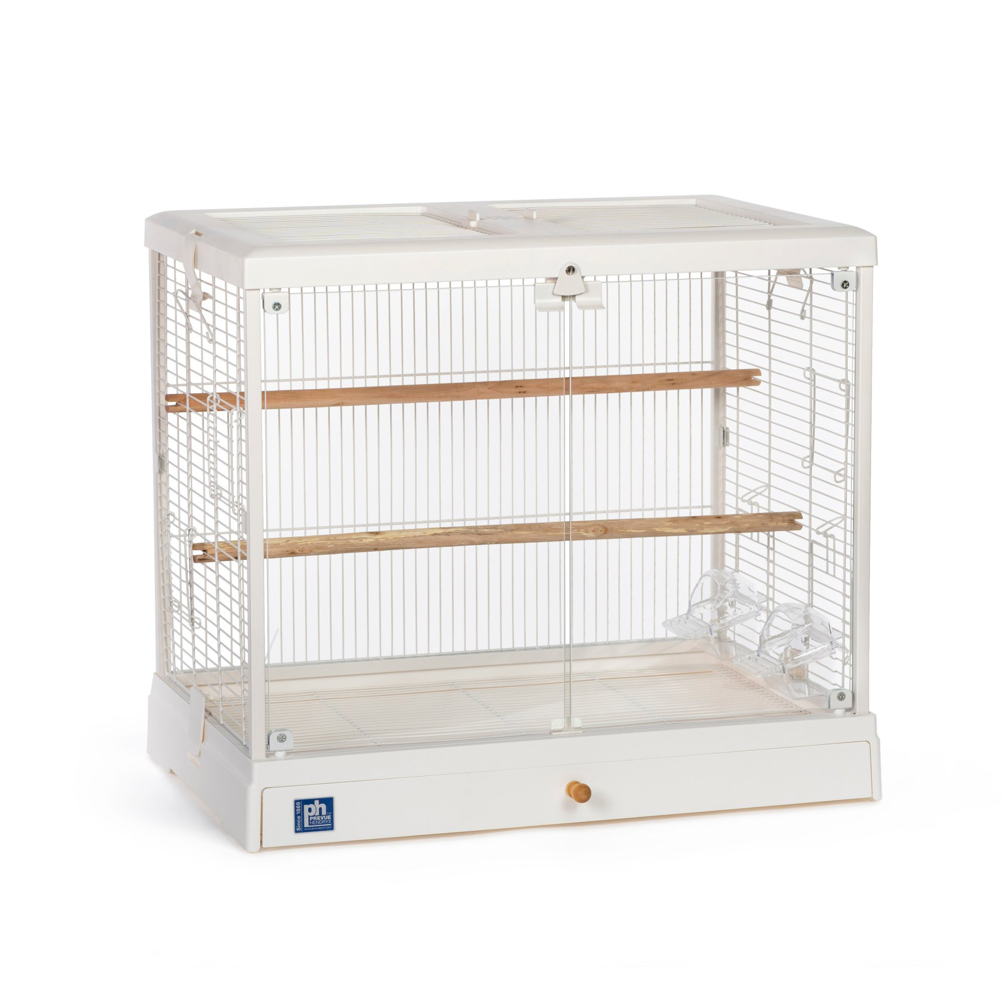 Tucker Murphy Pet™ Ezekiella Glass Flat Top Table Top Bird Cage with ...