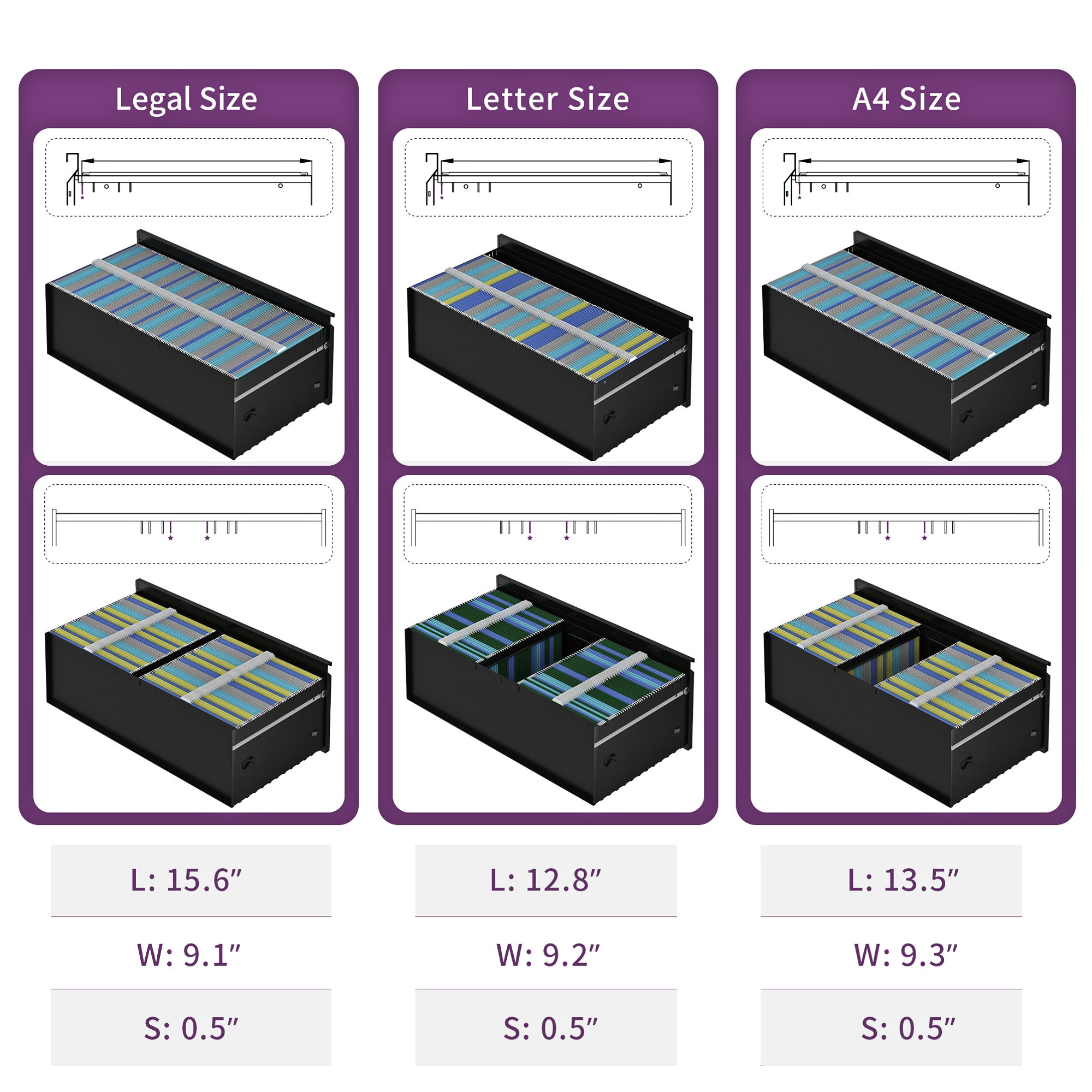 Latitude Run® Ferrier 35.58'' Wide 3 - Drawer Steel Filing Storage ...