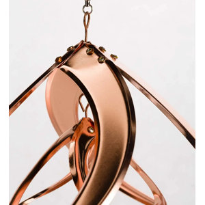 Wind & Weather Copper-Plated Dual Spiral Hanging Metal Wind Spinner ...