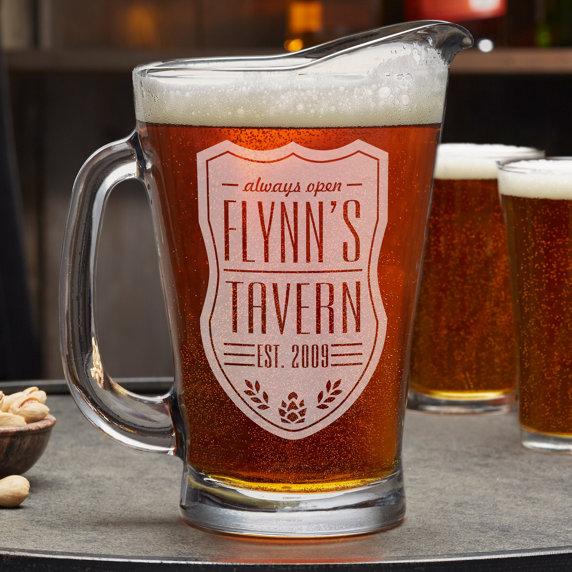 Personalization Mall Beer Label Personalized Beer Pitcher | Wayfair