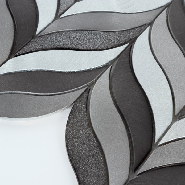 WS Tiles Twilight 1" x 5" Aluminium Novelty Mosaic Tile | Wayfair