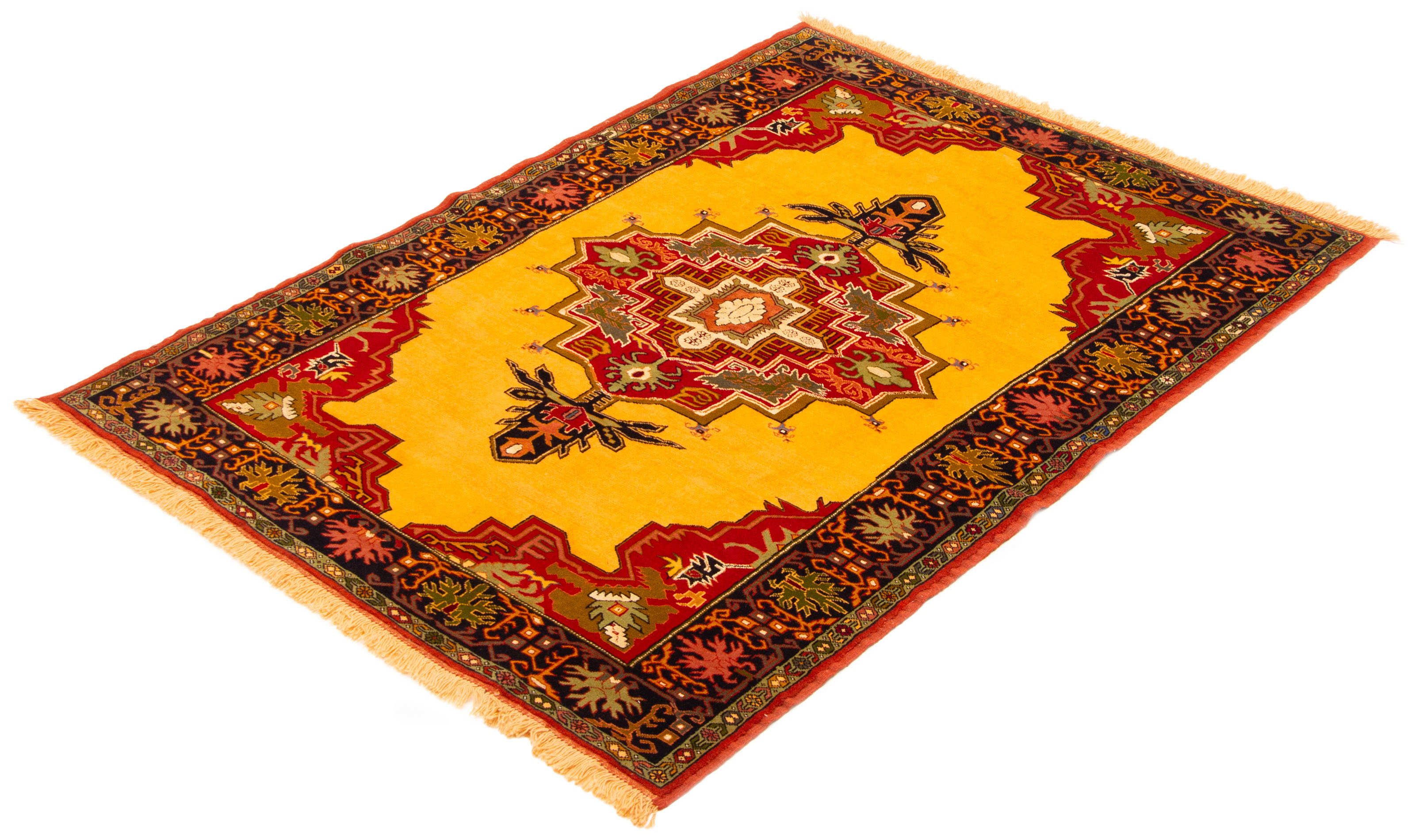 Bungalow Rose Anatolian Vintage Orange Rug 4'5" x 6'3" | Wayfair