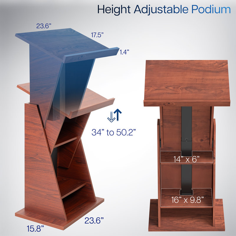 Vivo Pneumatic Height Adjustable Podium | Wayfair
