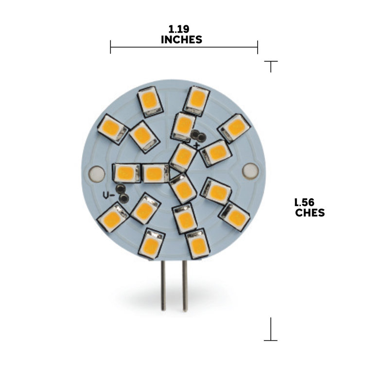 Bulbrite Industries 25 Watt Equivalent WAFER G4/Bi-pin LED Bulb ...