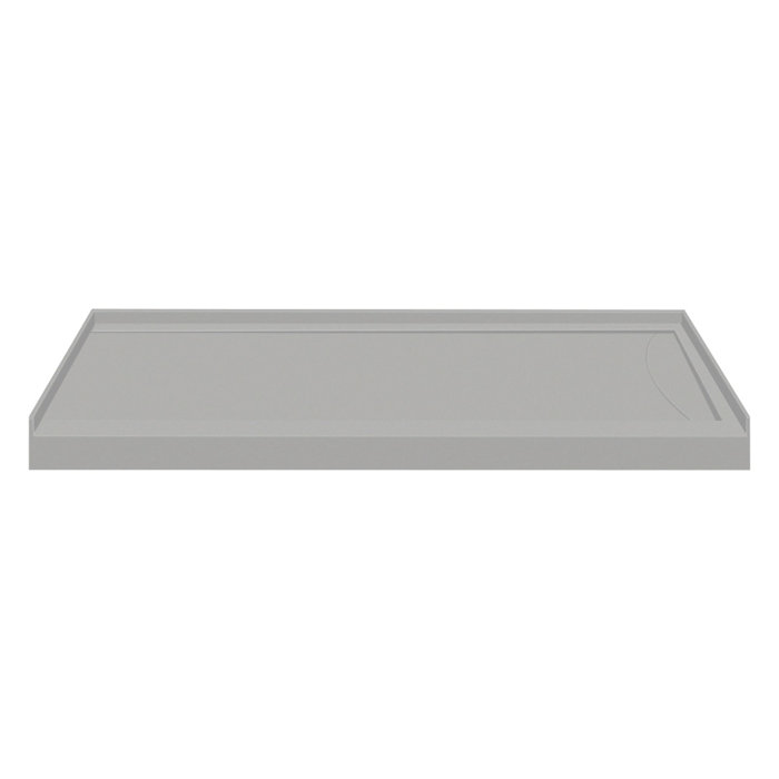 Transolid 60-in x 36-in Cast Solid Surface Shower Base with Linear ...