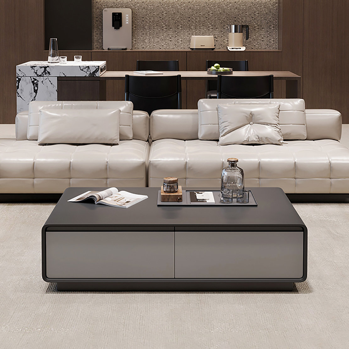 Wu's StylishVault High sense rectangular large coffee table - Wayfair ...