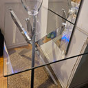 Mercer41 45.3'' Glass Top Console Table & Reviews | Wayfair