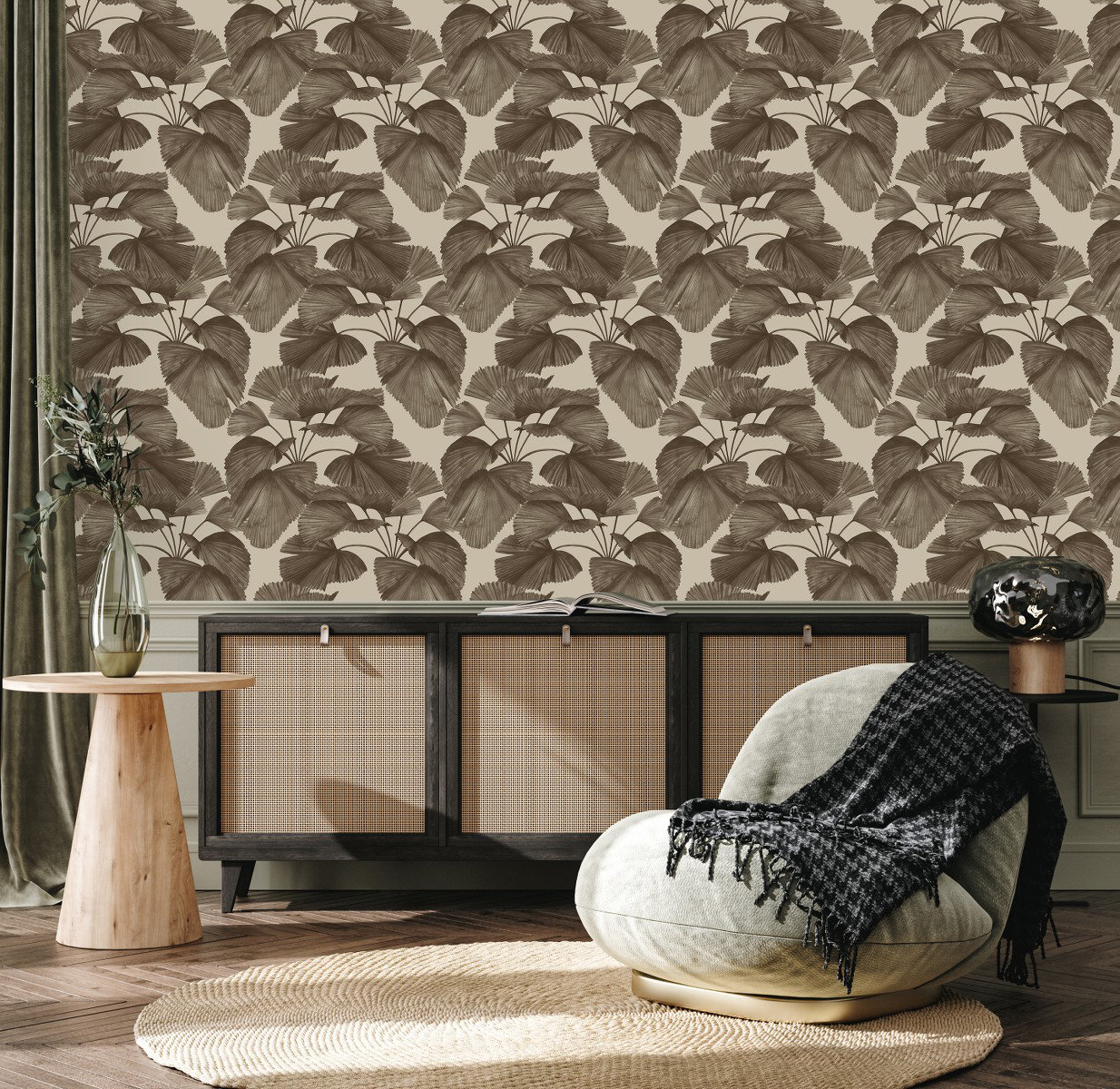 Bay Isle Home™ Ruchi 25" W Peel and Stick Wallpaper Tile | Wayfair