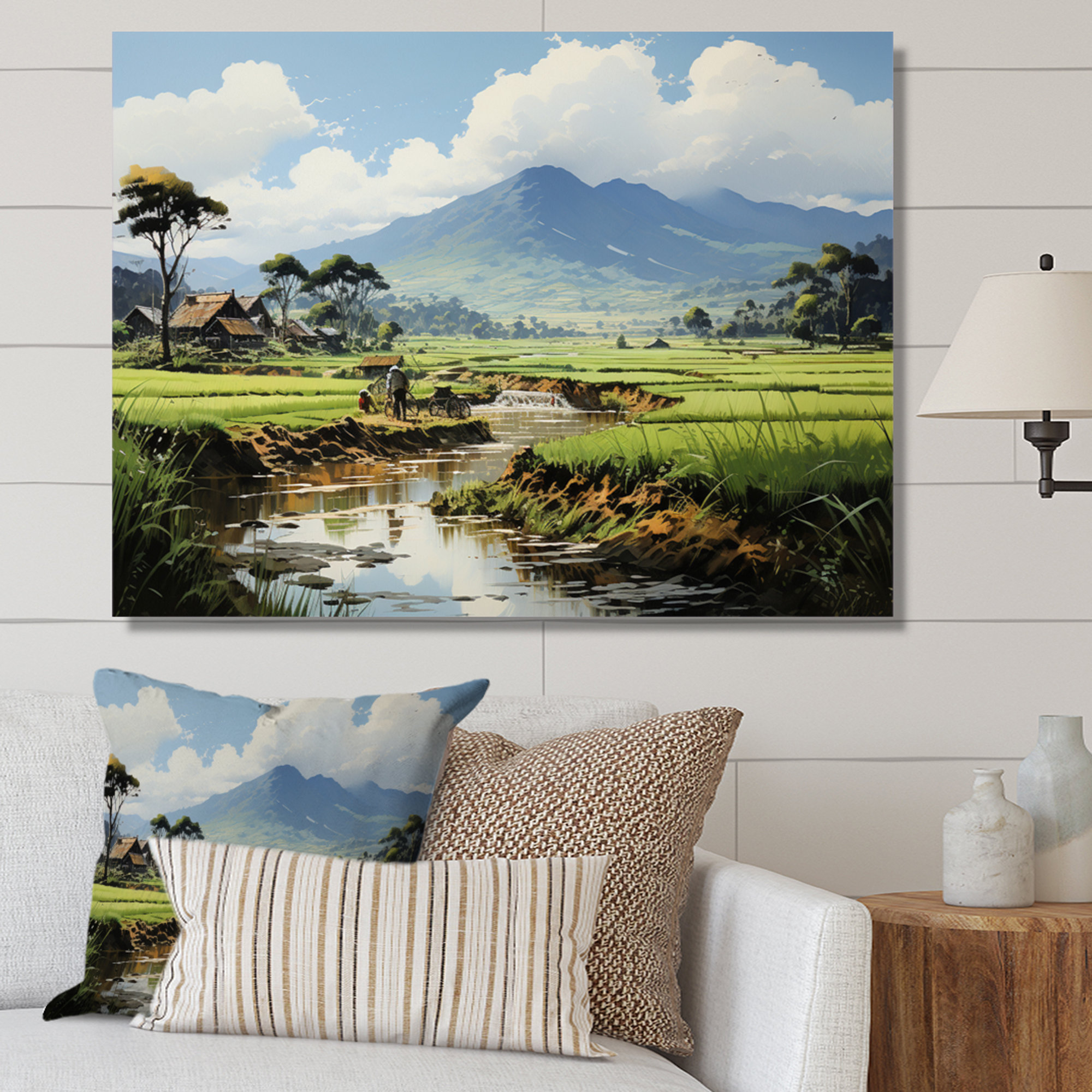 Millwood Pines Vietnam Golden Rice Fields Framed On Canvas Print | Wayfair