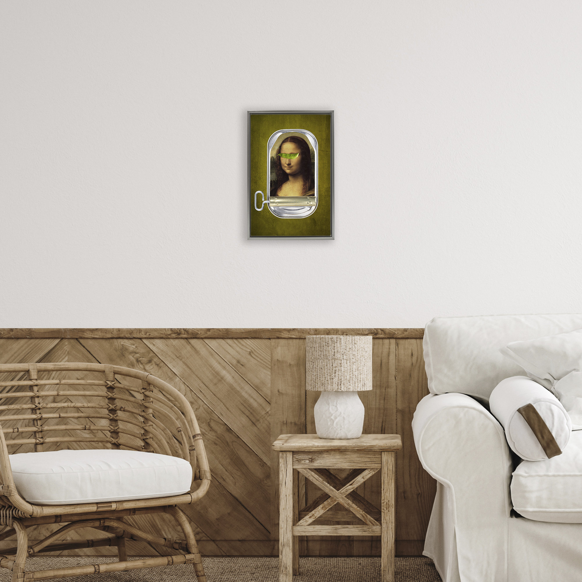 Red Barrel Studio® Canned Mona Lisa Floating Frame, design by Elo Marc ...