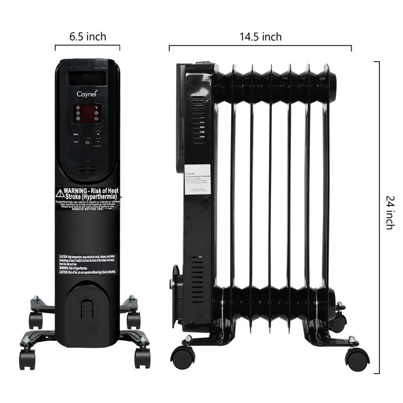 CAYNEL 1500 Watt Electric Radiator Space Heater with Adjustable ...