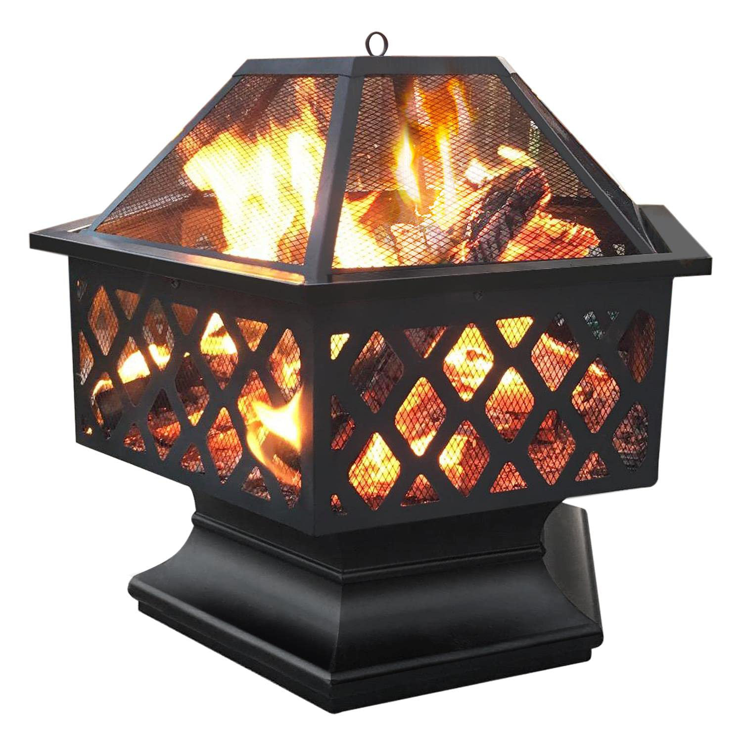 Darby Home Co Fire Pit Fire Pits For Outside 24In Hex Shaped Firepit ...