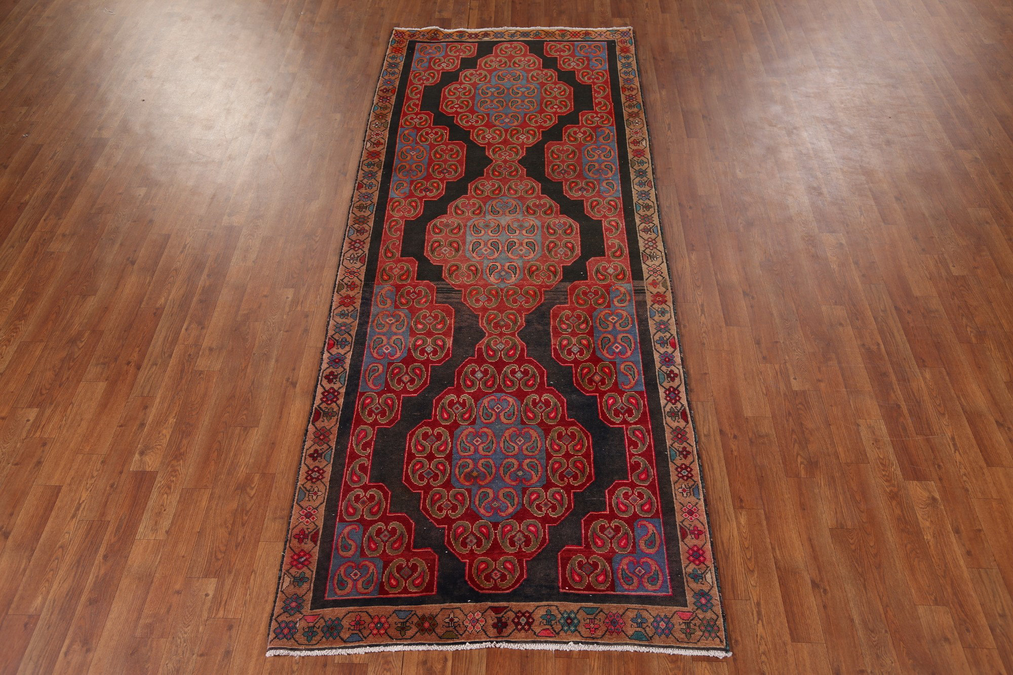 Bloomsbury Market Black & Red Runner Rug 4x9 | Wayfair