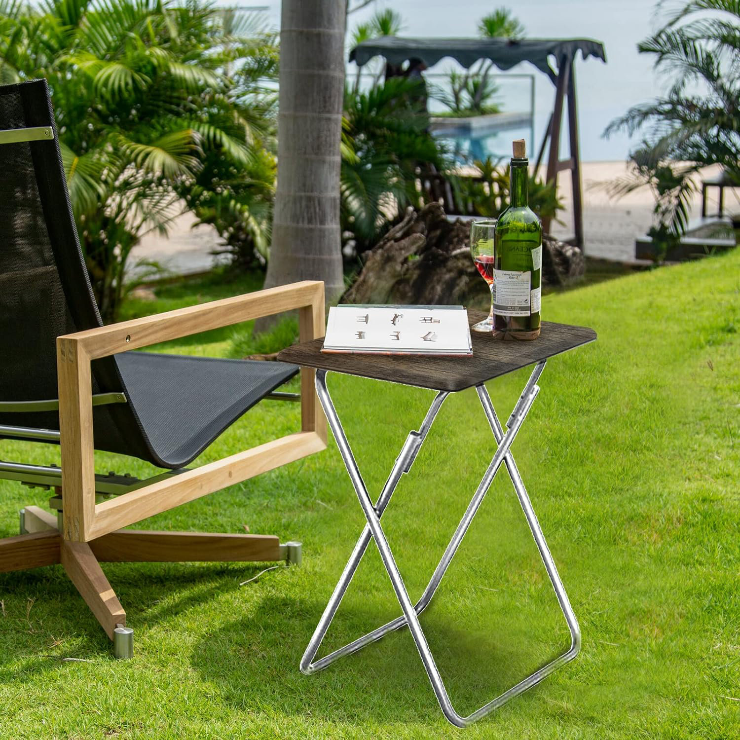 17 Stories Portable Folding TV Tray Table TV Dinner Tray With Sturdy ...