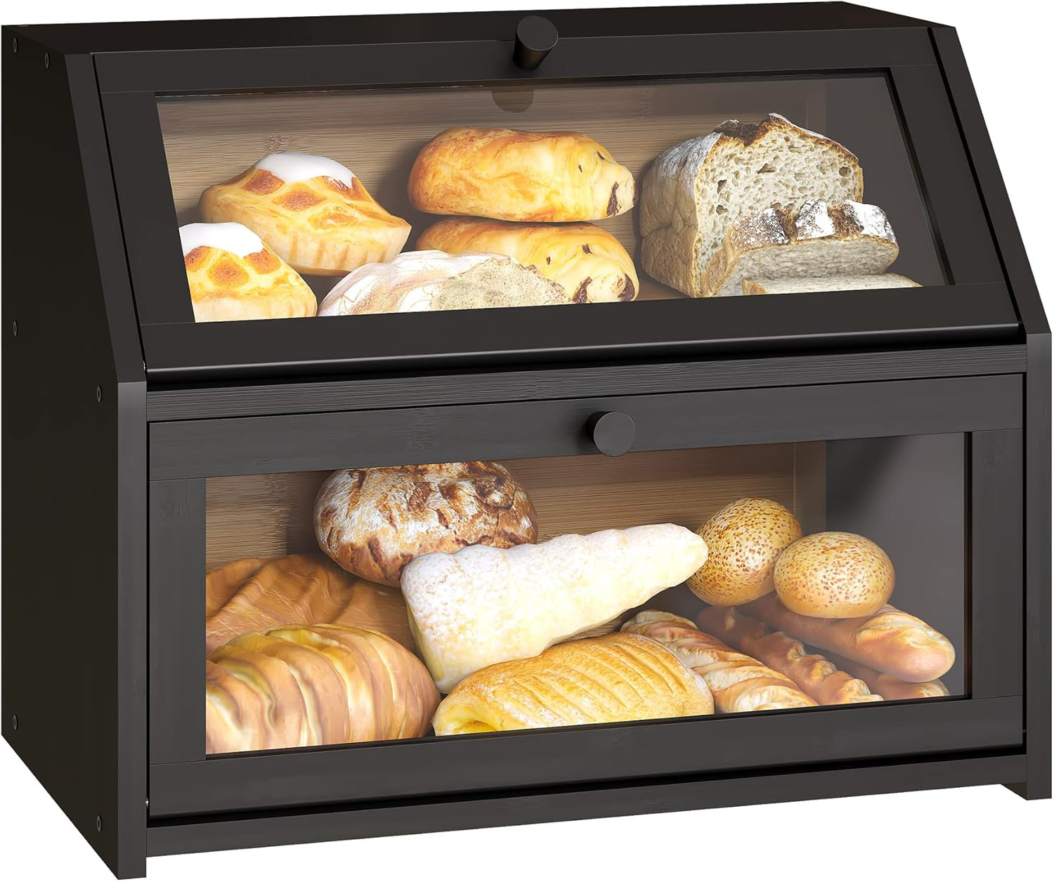 Bayou Breeze Farmhouse Bread Box For Kitchen Countertop Bread Box ...