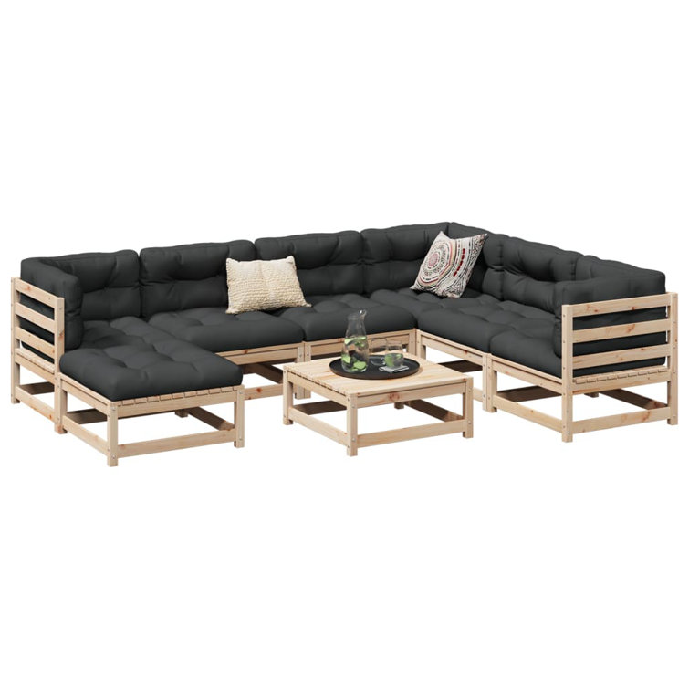 Alpen Home 8 Piece Garden Sofa Set Solid Wood Douglas Fir | Wayfair.co.uk