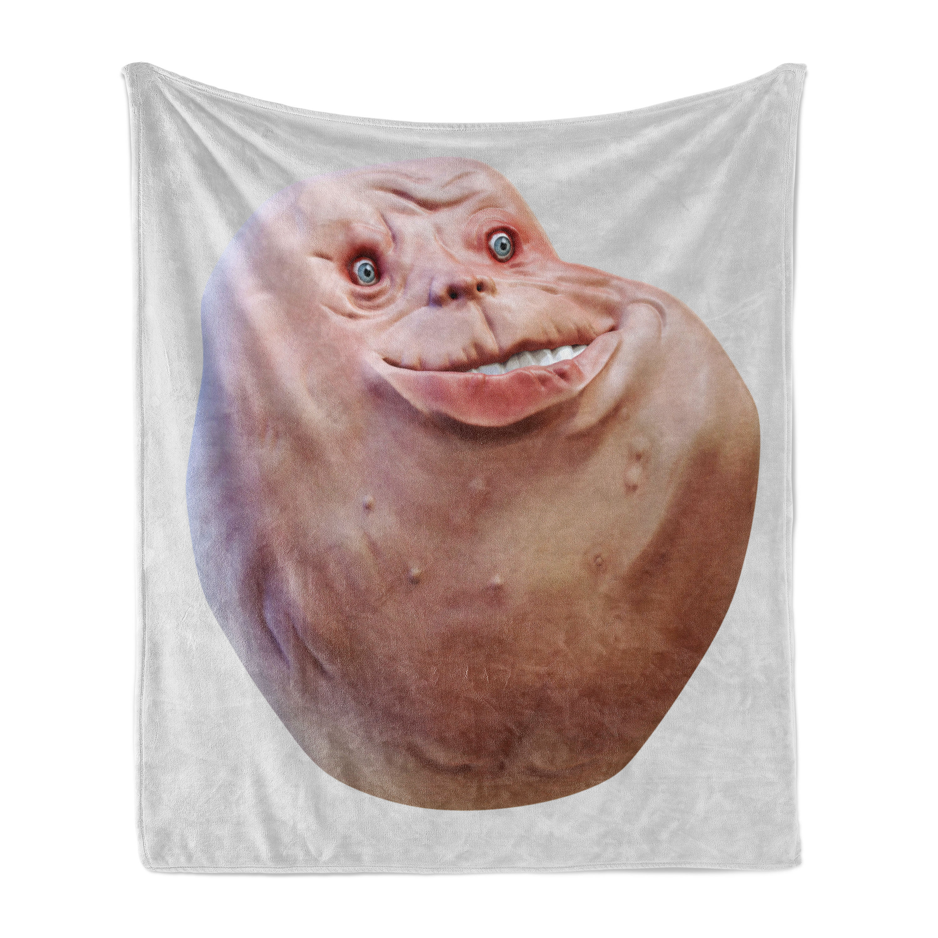 Ambesonne Humor Fleece Throw Blanket Forever Alone Rage Face Peach ...