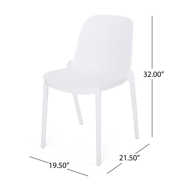 Latitude Run® Outdoor Stackable Dining Side Chair & Reviews | Wayfair