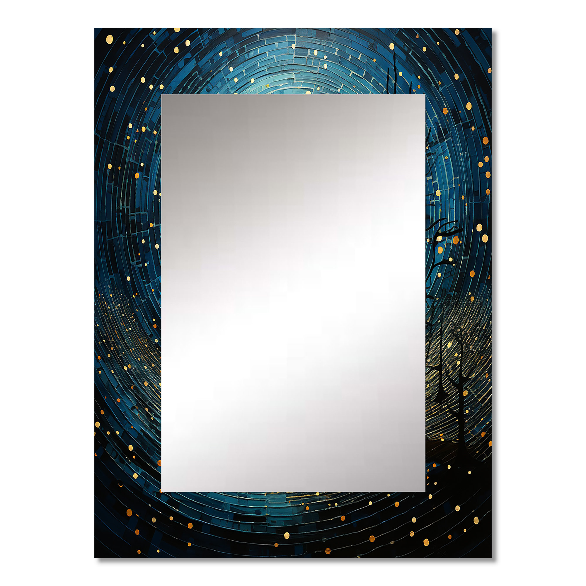 East Urban Home Blue Minimalism Moon III - Minimalism Decorative Mirror ...