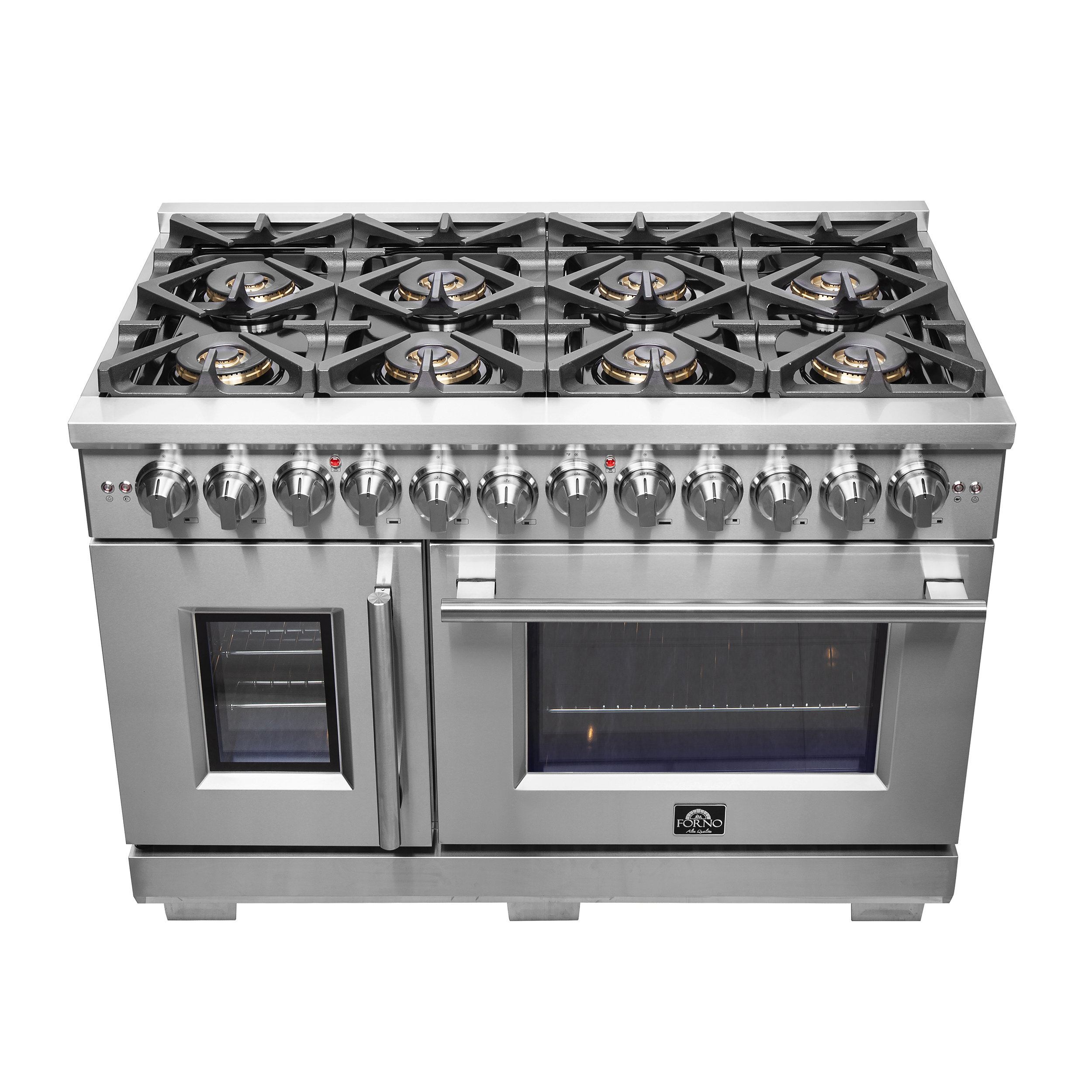 Forno Capriasca 48-inch French Door Dual Fuel Range Stainless Steel, 8 ...