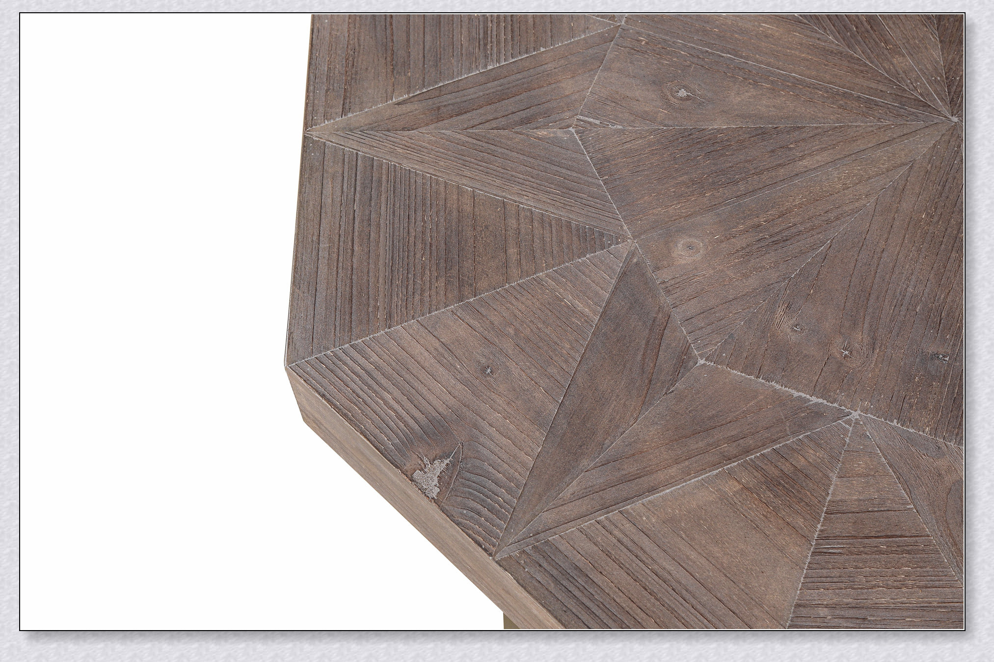 Think Urban Wood Octagonal Vintage Patchwork Craft Farmhouse 30 Inch ...