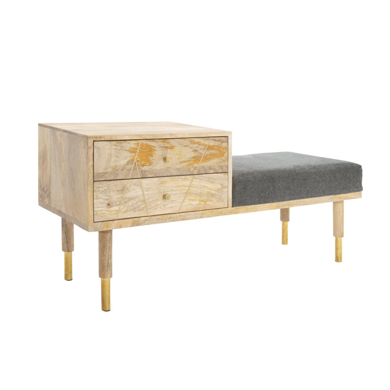Loon Peak® Wood Drawer Storage Bench | Wayfair