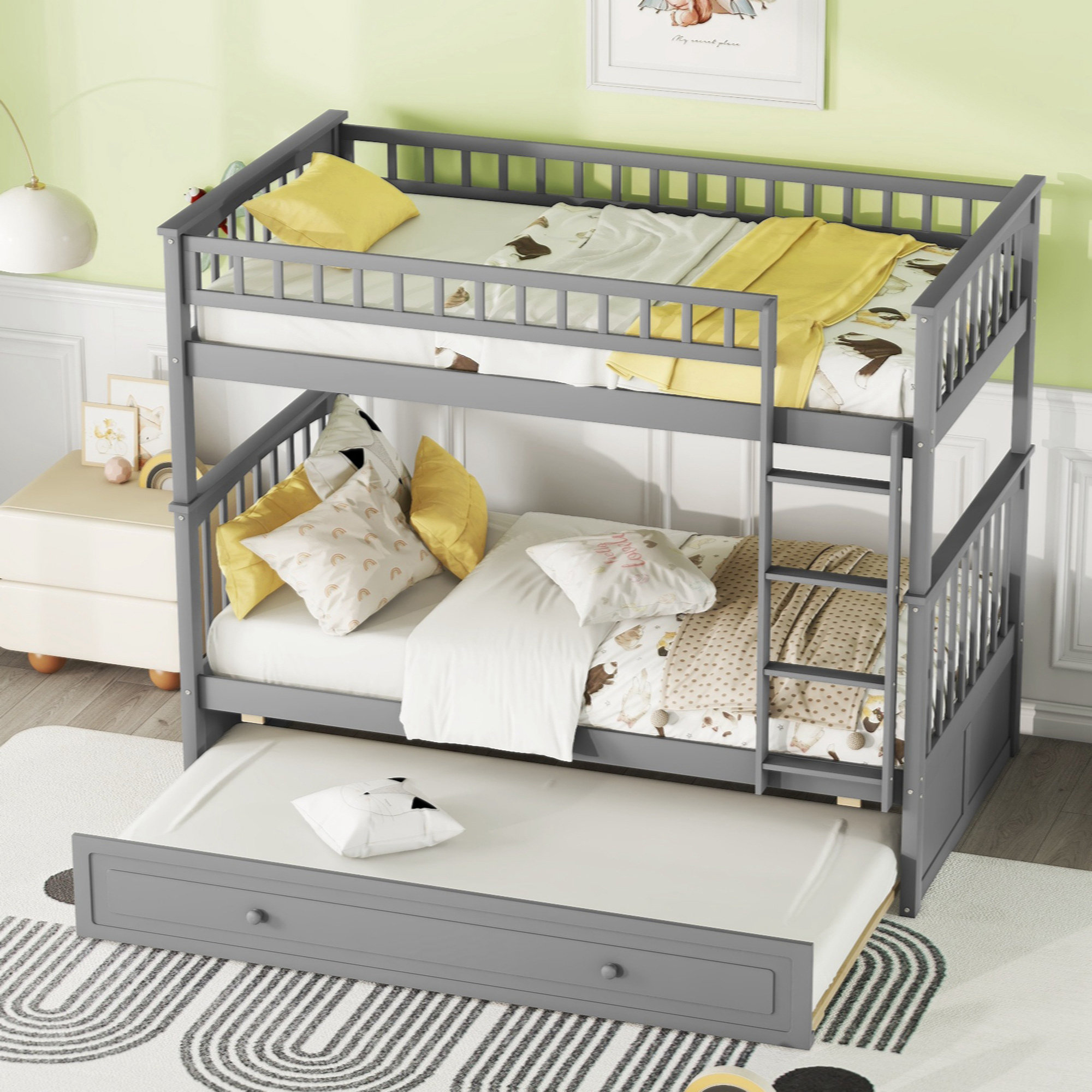 Harriet Bee Jeorgia Solid Wood+MDF Bunk Bed | Wayfair