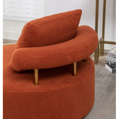 Orren Ellis Chenice Upholstered Swivel Barrel Chair & Reviews | Wayfair