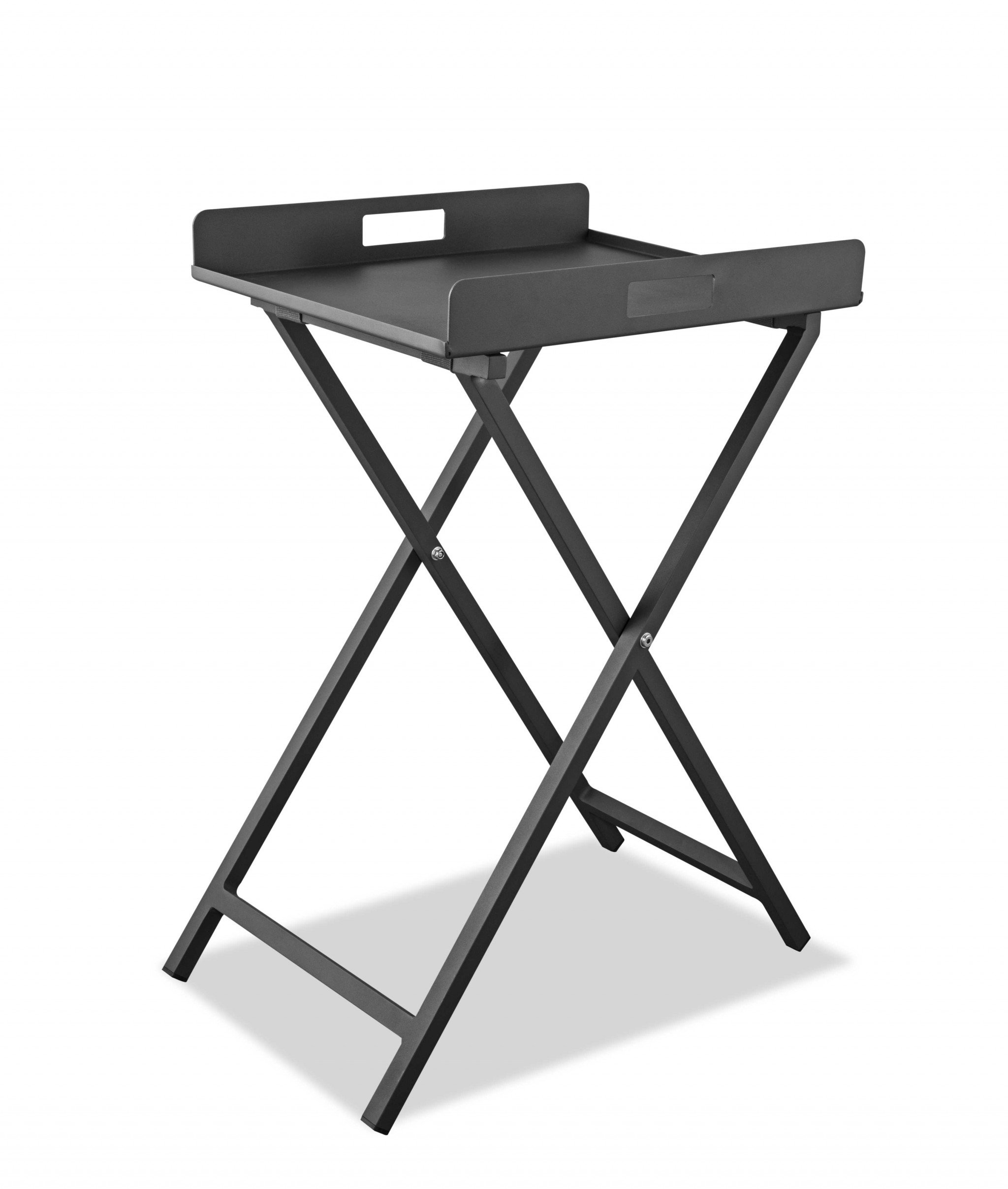 Latitude Run® Gray Aluminum Indoor Outdoor Tray Table | Wayfair