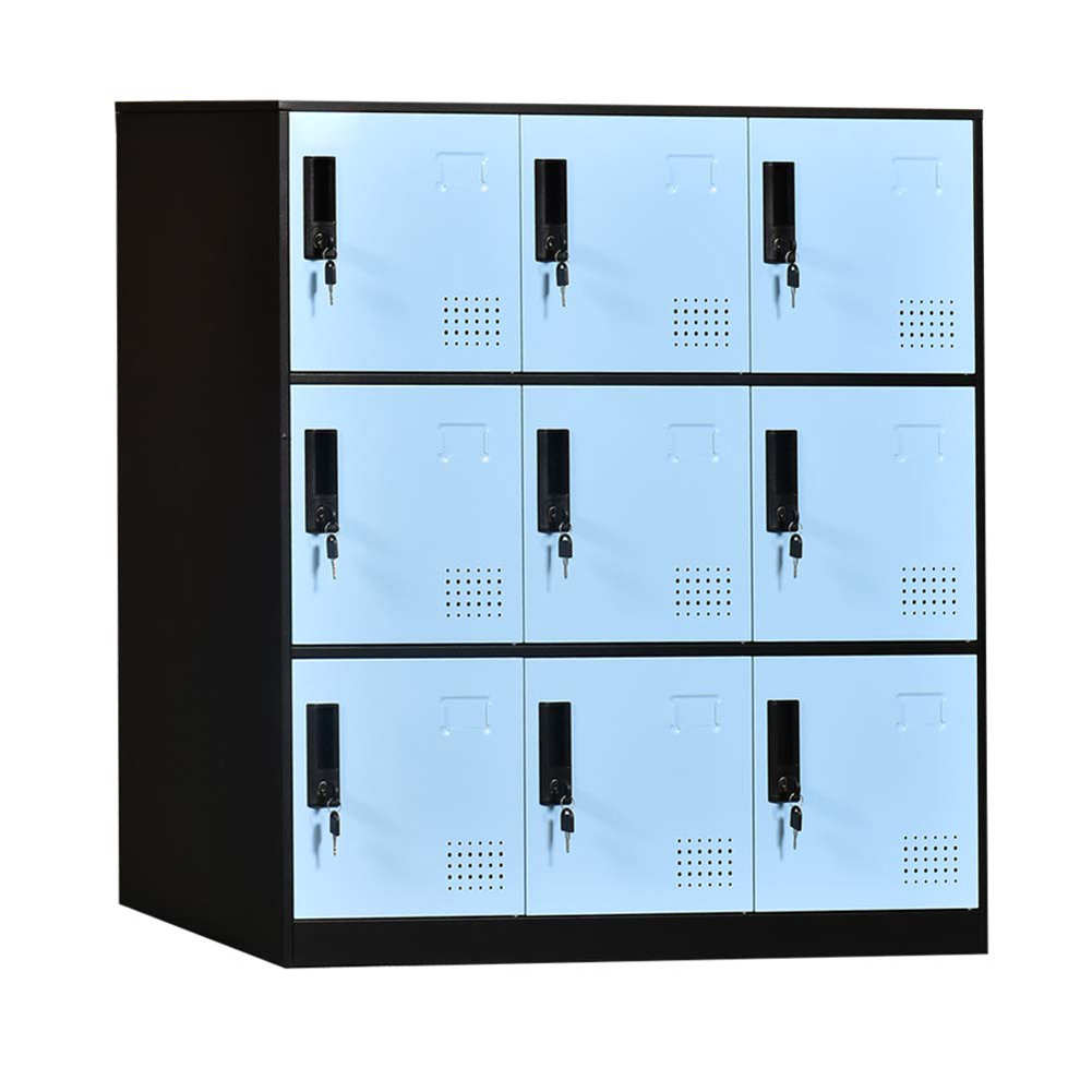 Inbox Zero 9 Door Lockable Storage Cabinet Office Storage Cabinet ...