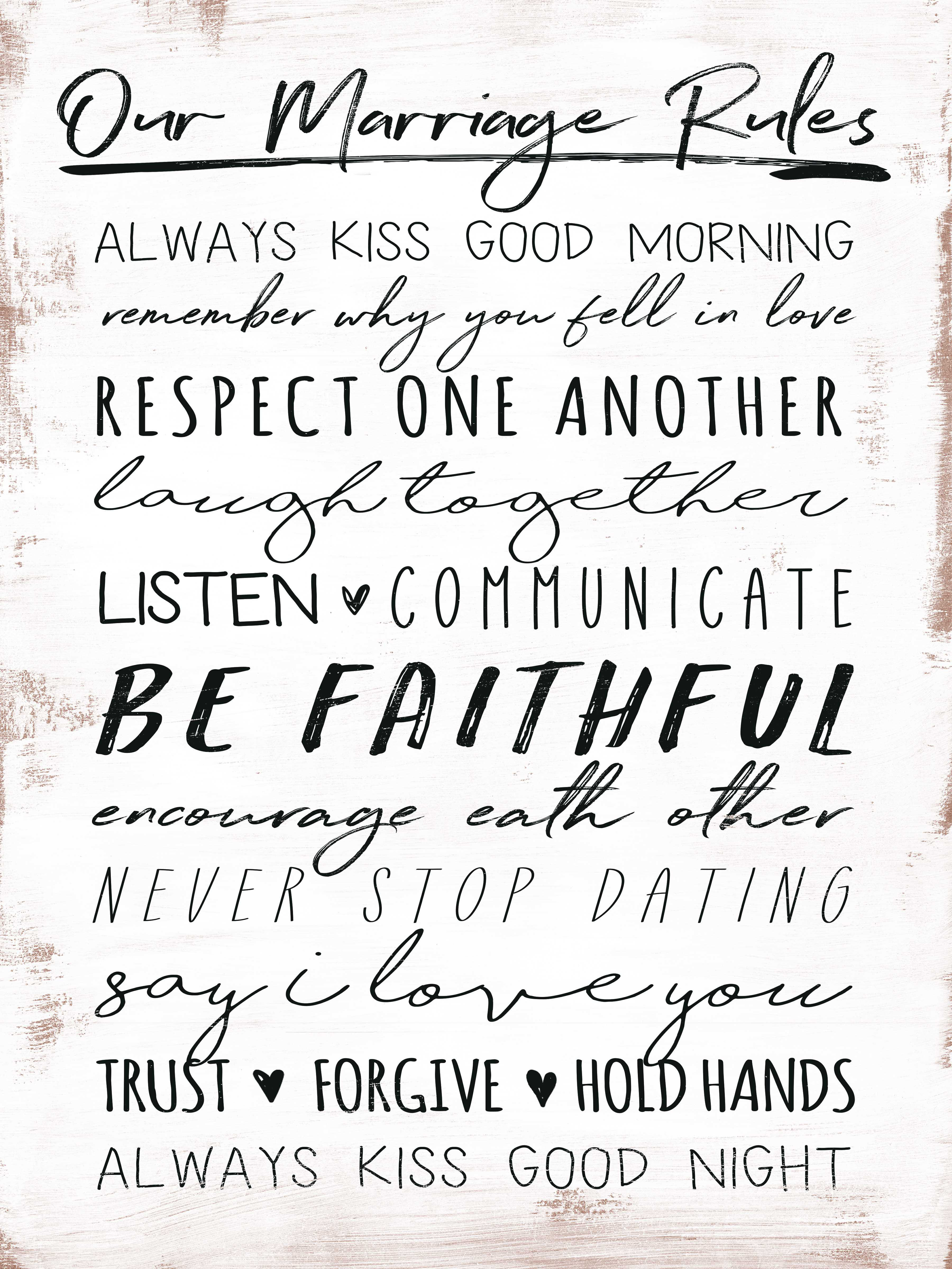 Trinx Our Marriage Rules - Wrapped Canvas Print | Wayfair