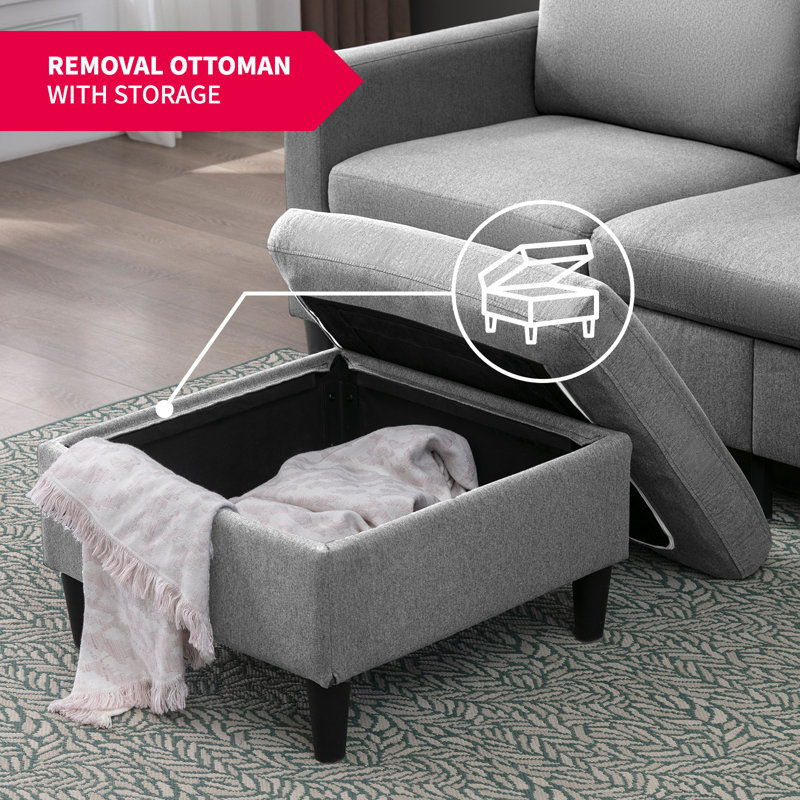 Ebern Designs Usmon 85.83'' Upholstered Sofa | Wayfair