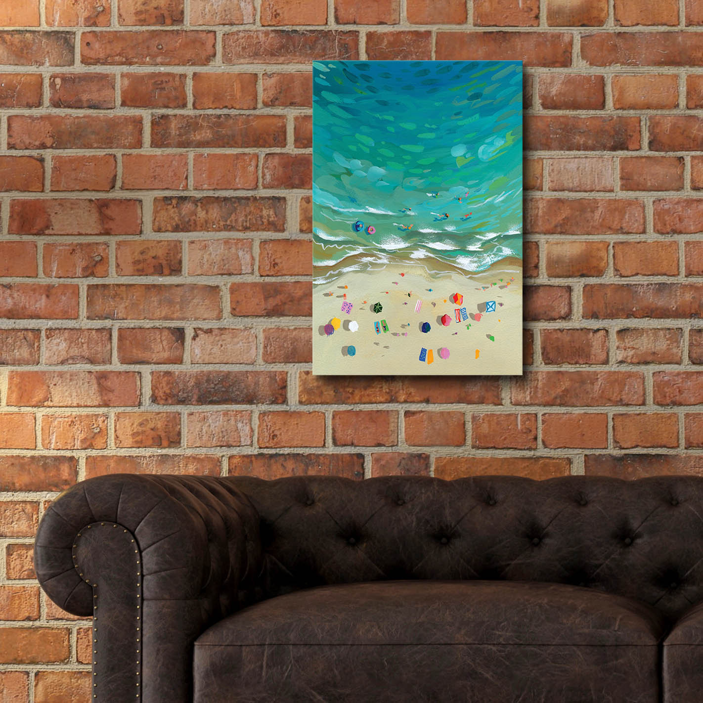 Beachcrest Home™ 'Aerial Beach Vertical' by Brook Page Acrylic Glass ...