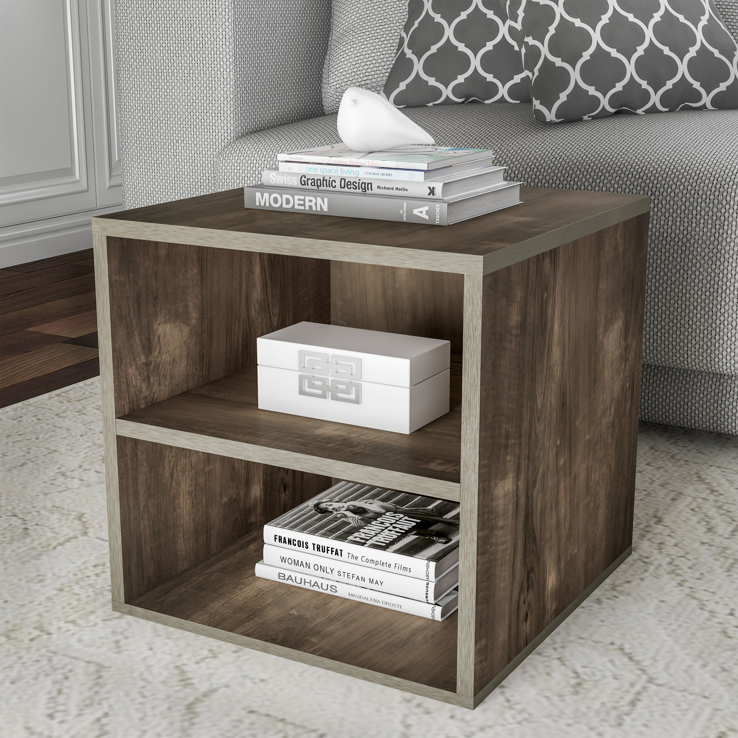 Ebern Designs Irieana Stackable Cube End Table - Contemporary ...