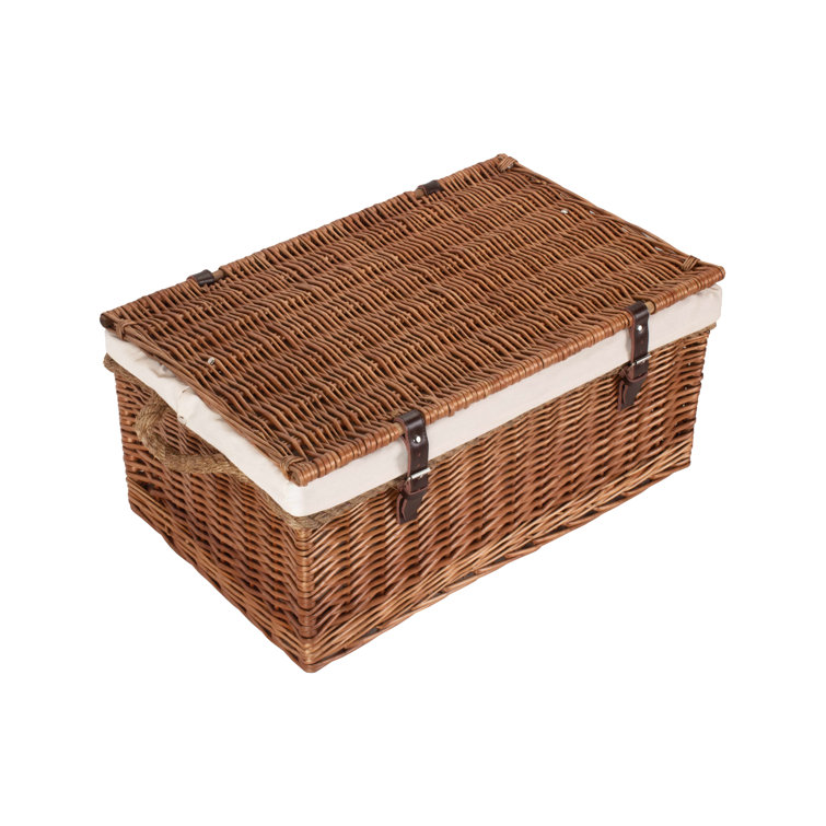 Bay Isle Home Double Steamed Rope Handled Wicker Storage Trunk ...